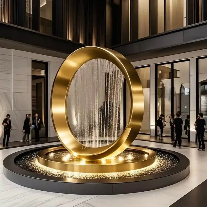 Hotel Lobby Water Feature Circular Indoor Waterfall Decor DZN-55 - D&Z ...