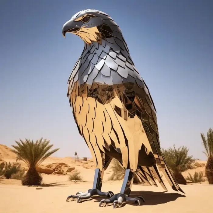 Geometric Falcon Sculpture For Sale - Urban Abstract Steel Decor DZN112 ...