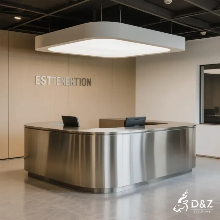 Custom Reception Desk - Modern Metal Office Furniture DZN252 - D&Z ...