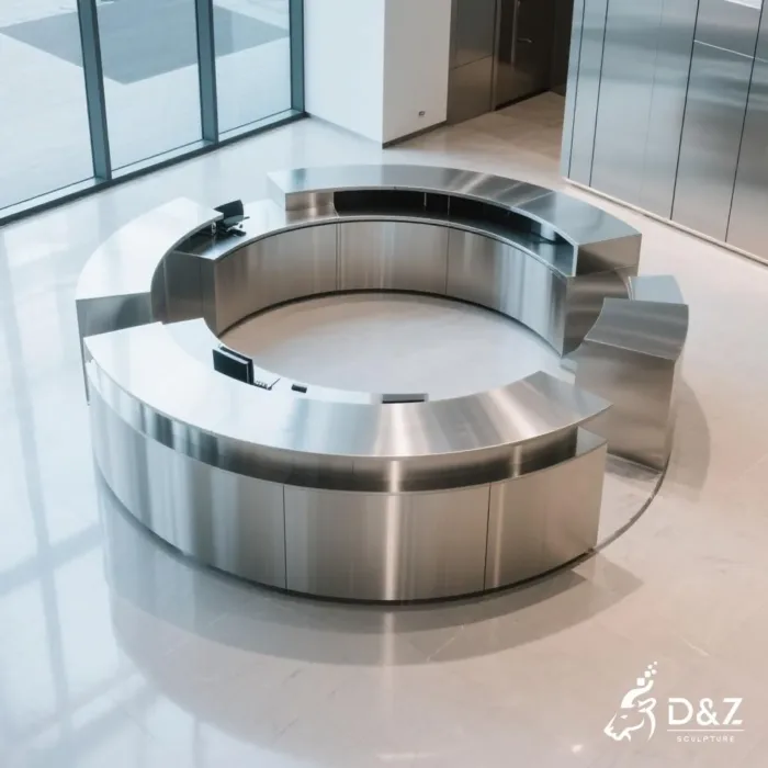 Custom Reception Desk - Modern Metal Office Furniture DZN252 - D&Z ...