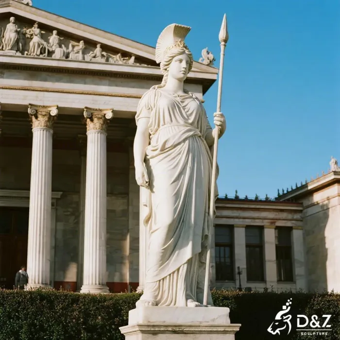 Majestic Greek Marble Athena Goddess Statue For Garden DZN415 - D&Z ...